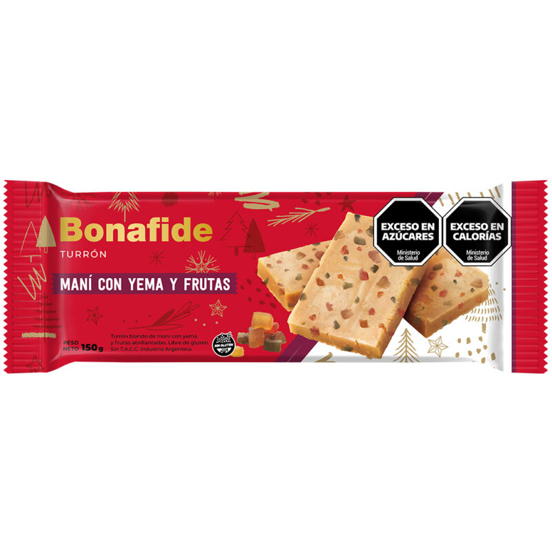 Turrón Blando de Yema con Frutas - Bonafide